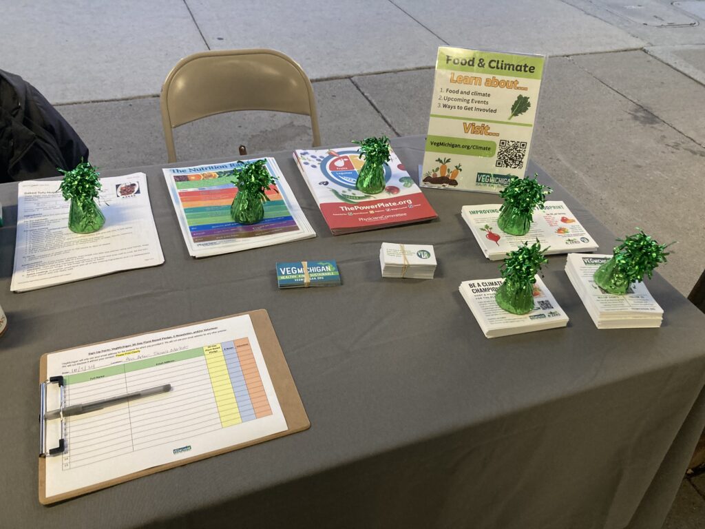 SIERRA CLUB U-M PLANET PARTY TABLING - VegMichigan